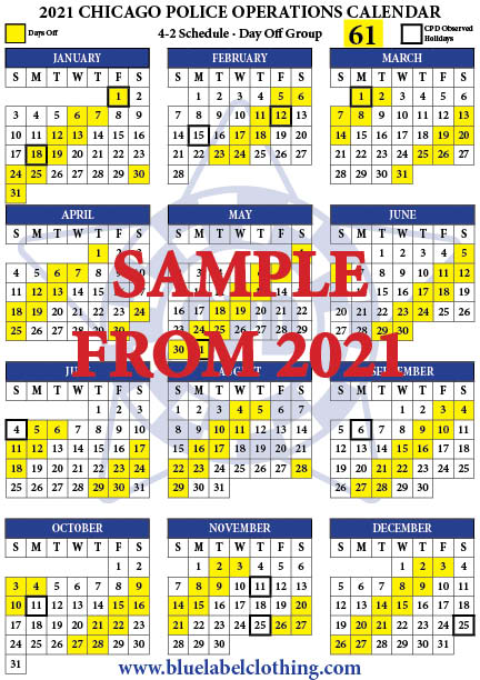 Chicago Police 2025 Calendars – Blue Label Clothing Company
